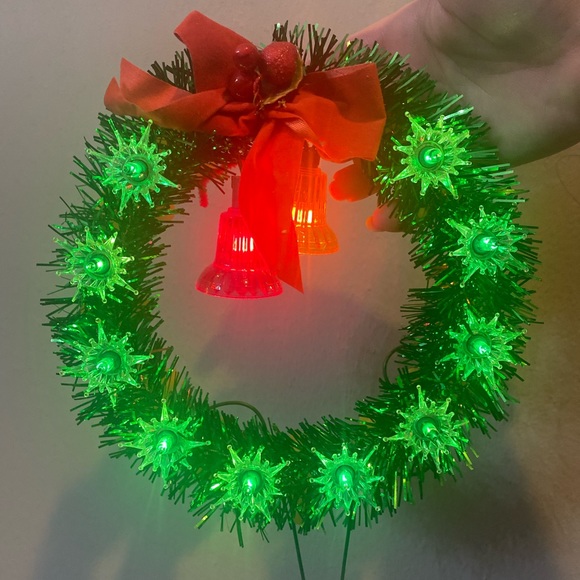 Sterling | Holiday | Vintage 2 Light Wreath With Bells Christmas Tree ...